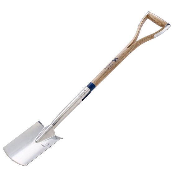PEDIGREE S/S TREADED BORDER SPADE 28″ WOOD – Talbot Turf